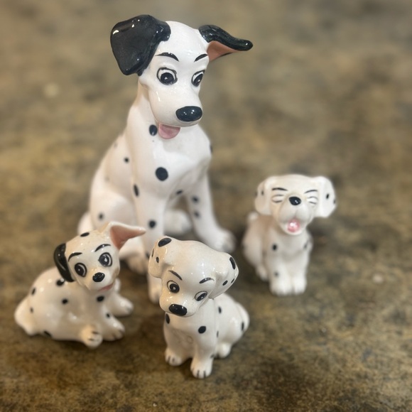 Disney | Art | 1 Dalmatians Disney Figurines Pongo Pups | Poshmark